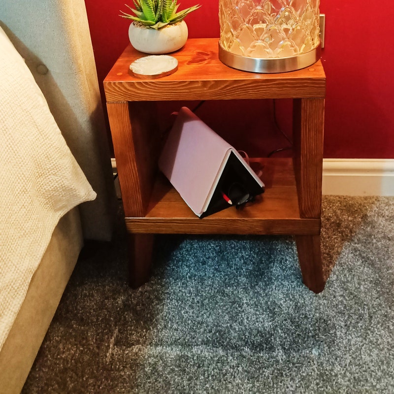 Rustic Bedside Table - Etsy UK