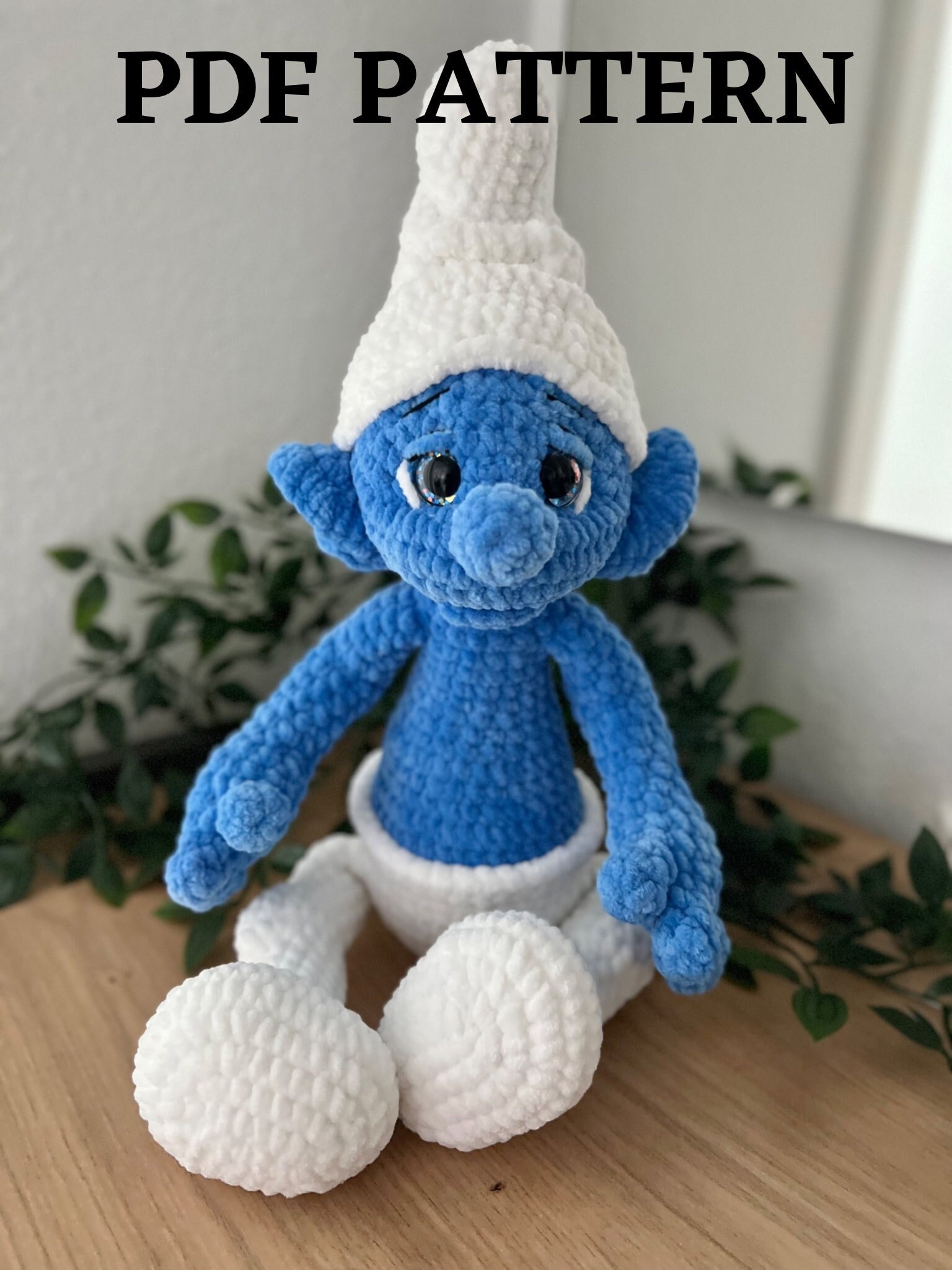 Smurf Pattern Crochet Pattern PDF ENGLISH Plush Stuffed Toy Plush Yarn ...
