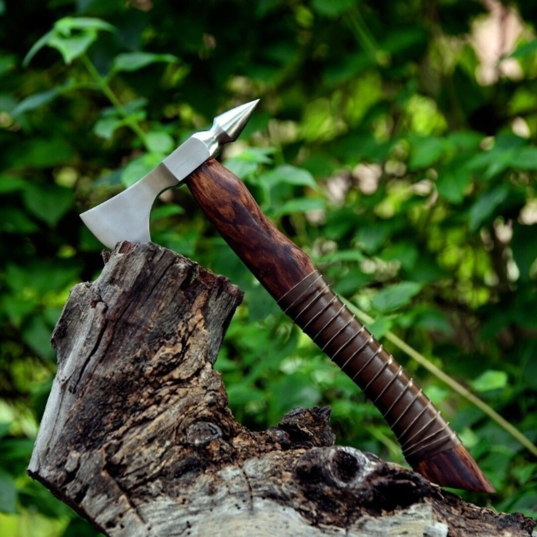 Ragnar Lothbrok Viking Axe With Leather Sheath , Norse Axe , Odin Valhalla Bearded Axe ...