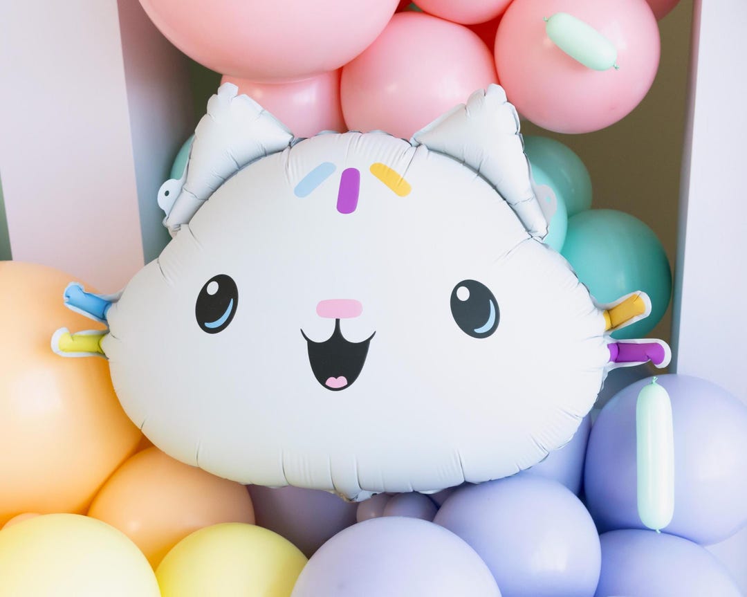 Cakey Cat Foil Balloon: Gabby's Dollhouse Birthday Party Decor - Etsy