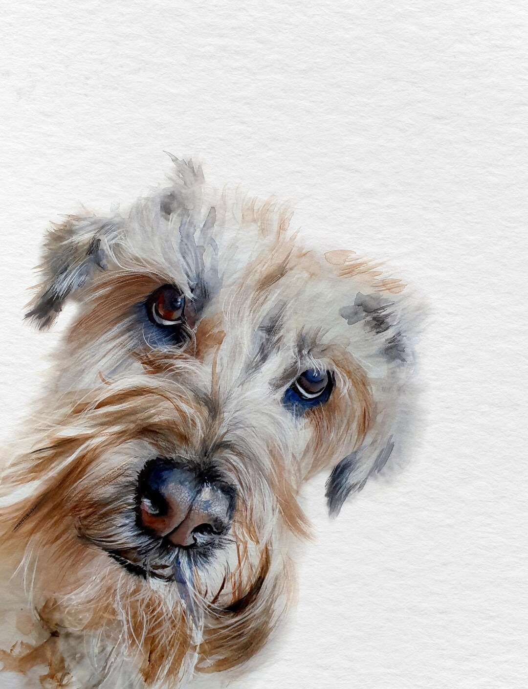 Hand-painted Watercolor Pet Portrait: Custom Dog Painting - Etsy