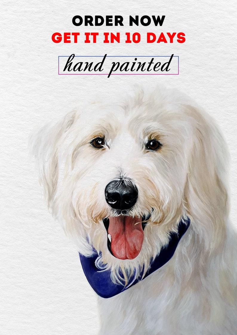 Custom Watercolor Pet Portrait, Hand-painted Dog Memorial - Etsy
