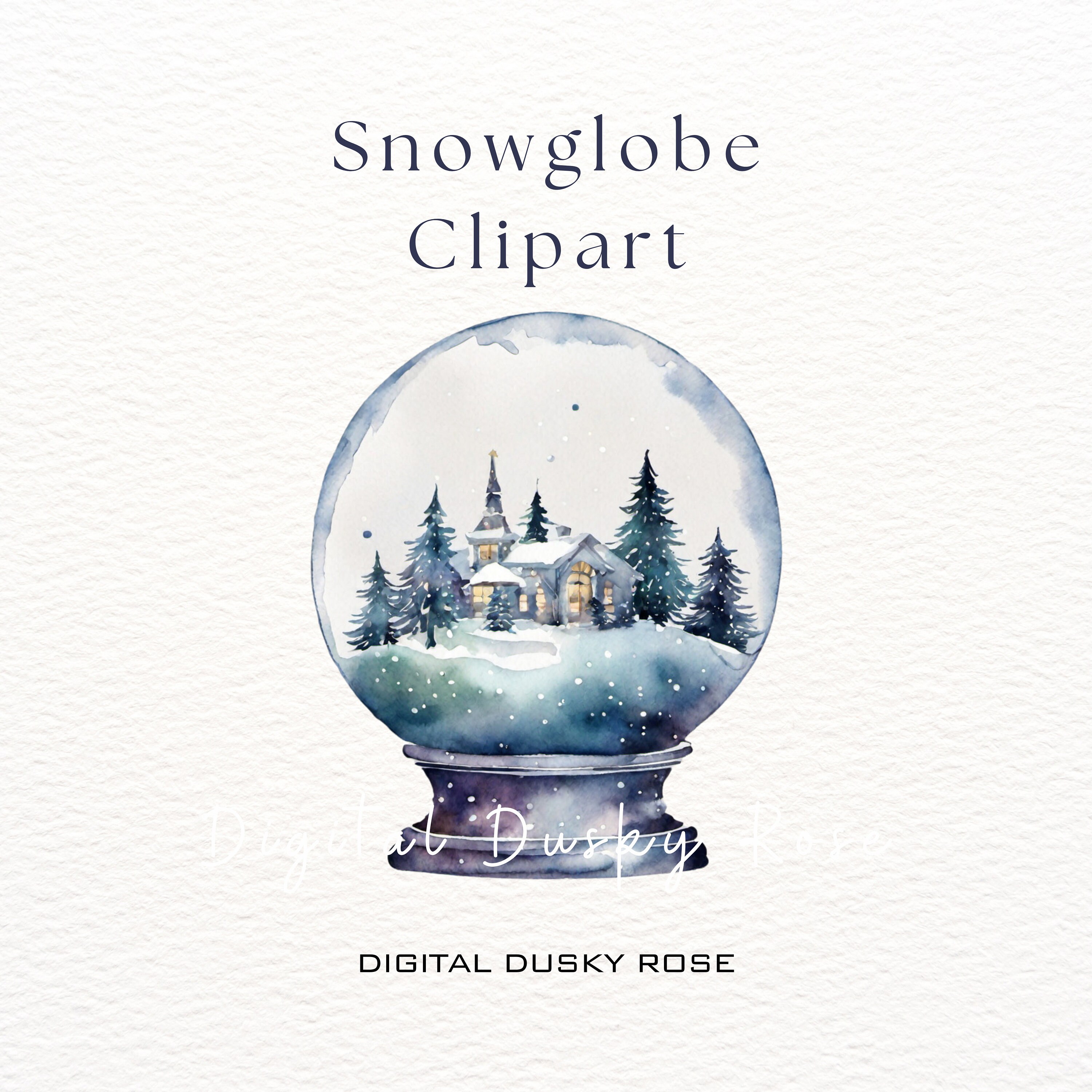 Snowglobe Watercolor Clipart PNG, Snow, Winter, Christmas Toy, Xmas ...