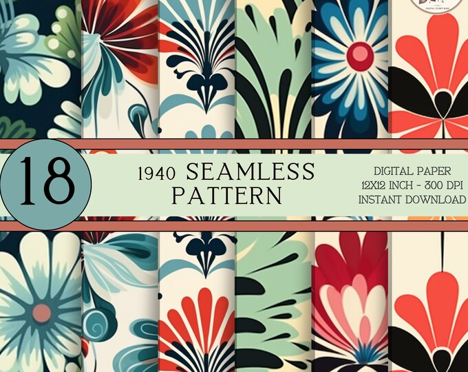 Vintage 1940s 1950s Kitchen Wallpaper, One Roll, White Geometric ...