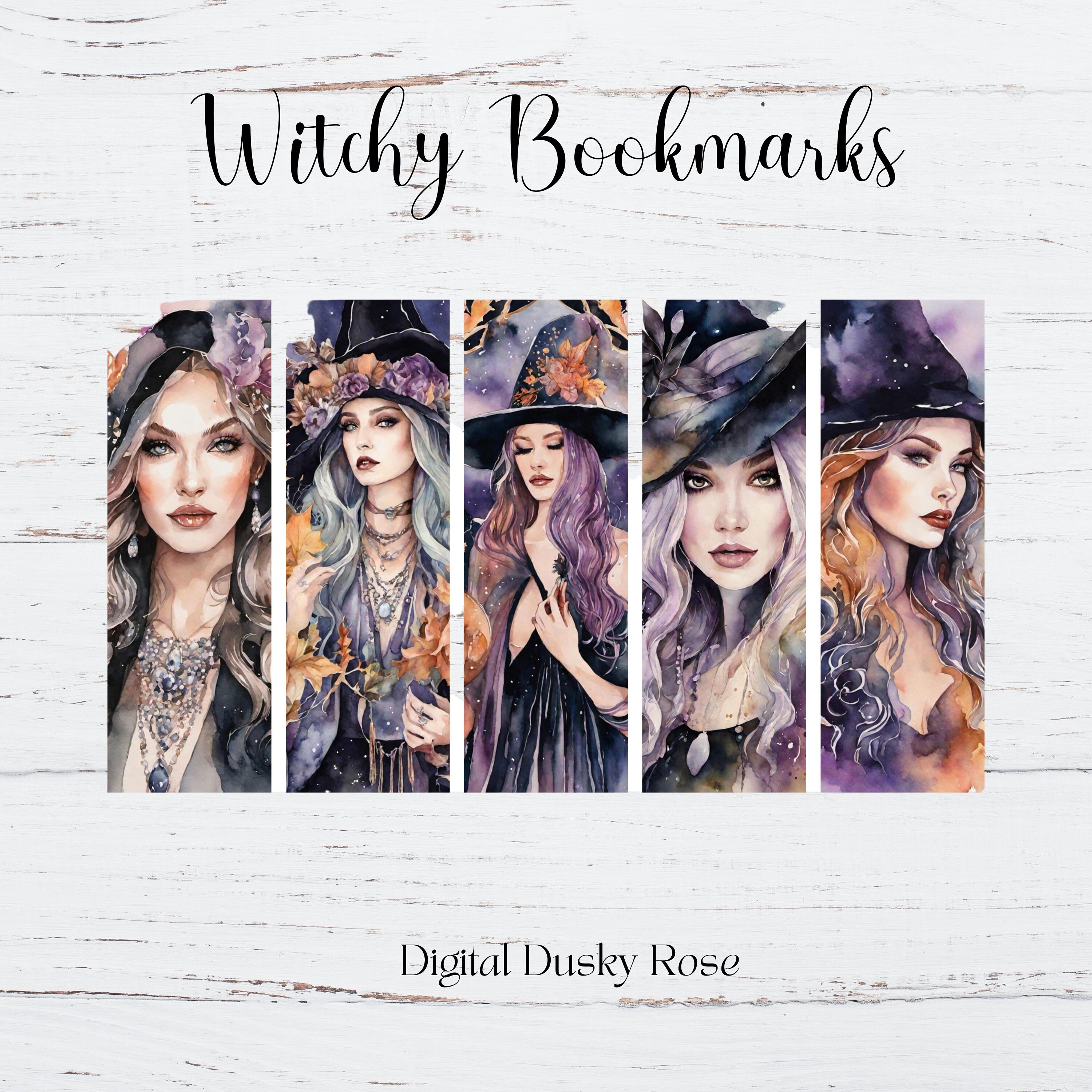 Witchy Bookmarks Printable, Digital Download, JPG, Aesthetic Bookmark ...