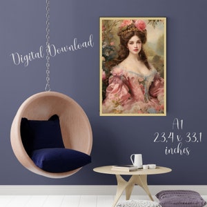 Large Paper Victorian Princess Decoupage, Pink A1 Collage Sheet ...