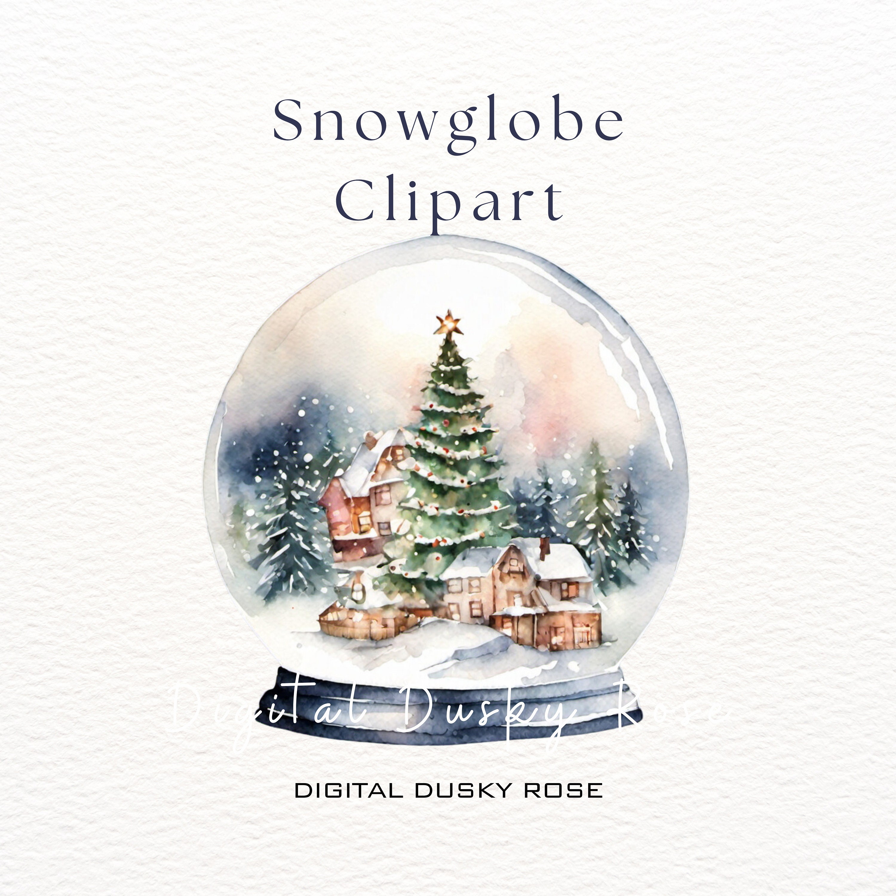 Snowglobe Watercolor Clipart PNG, Snow, Winter, Christmas Toy, Xmas ...