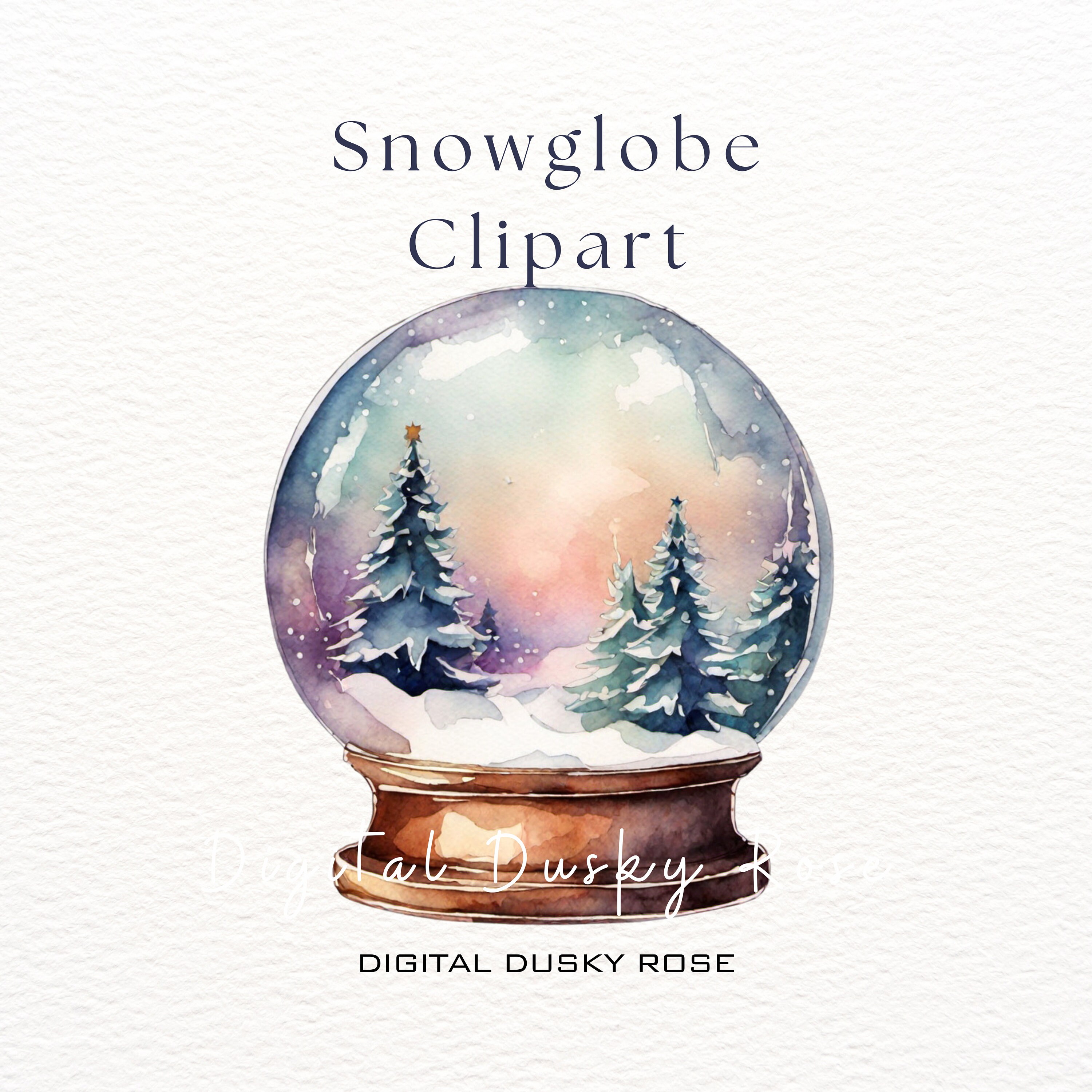 Snowglobe Watercolor Clipart PNG, Snow, Winter, Christmas Toy, Xmas ...