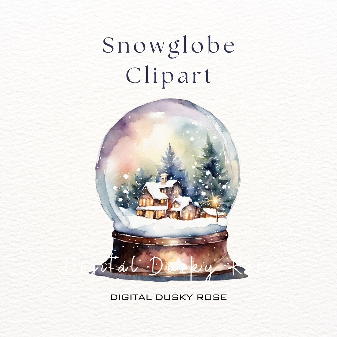 Snowglobe Watercolor Clipart PNG, Snow, Winter, Christmas Toy, Xmas ...