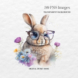 Clipart Fluffy Bunnies Watercolor, Bunny Clipart, Pastel Color ...