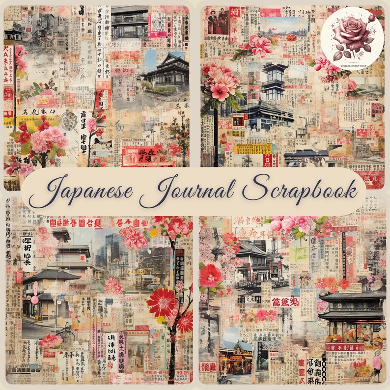 Vintage Japan Decoupage Papers 13 High-resolution Printable Scrapbook ...