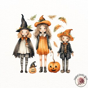 Trick R Treat Clipart, Watercolor Autumn, Fall Foliage, Seasonal Decor ...