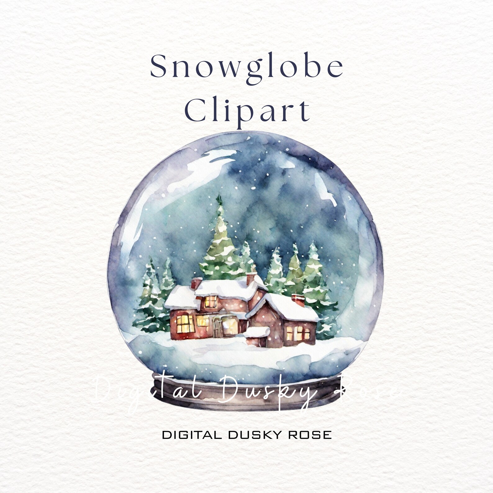Snowglobe Watercolor Clipart PNG, Snow, Winter, Christmas Toy, Xmas ...