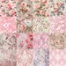 120 Pink Vintage, Shabby Chic, Digital Paper Flower Background ...