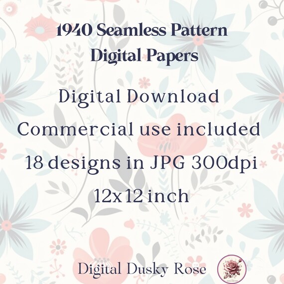 Vintage Wallpaper Kit C1940s RetroWallpaper Etsy