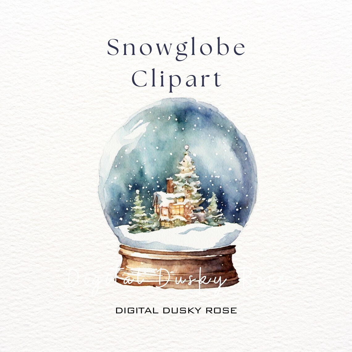 Snowglobe Watercolor Clipart PNG, Snow, Winter, Christmas Toy, Xmas ...