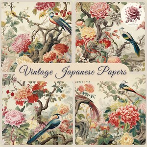 Vintage Japan Decoupage Paper, Digital Paper, 41 Exquisite Japanese ...