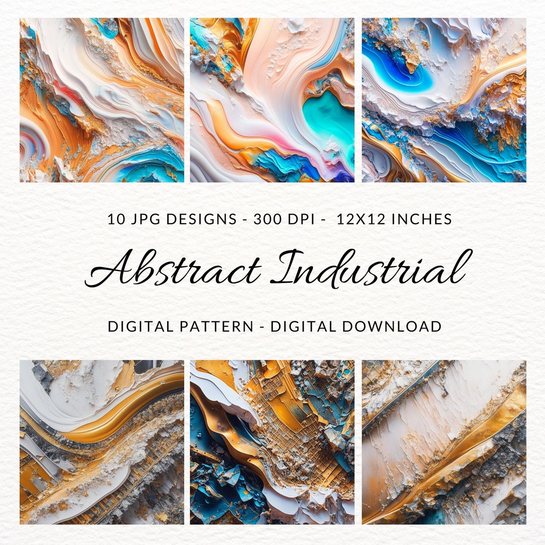 Abstract Industrial Digital Pattern JPG, Decoupage Page, Junk Journal ...