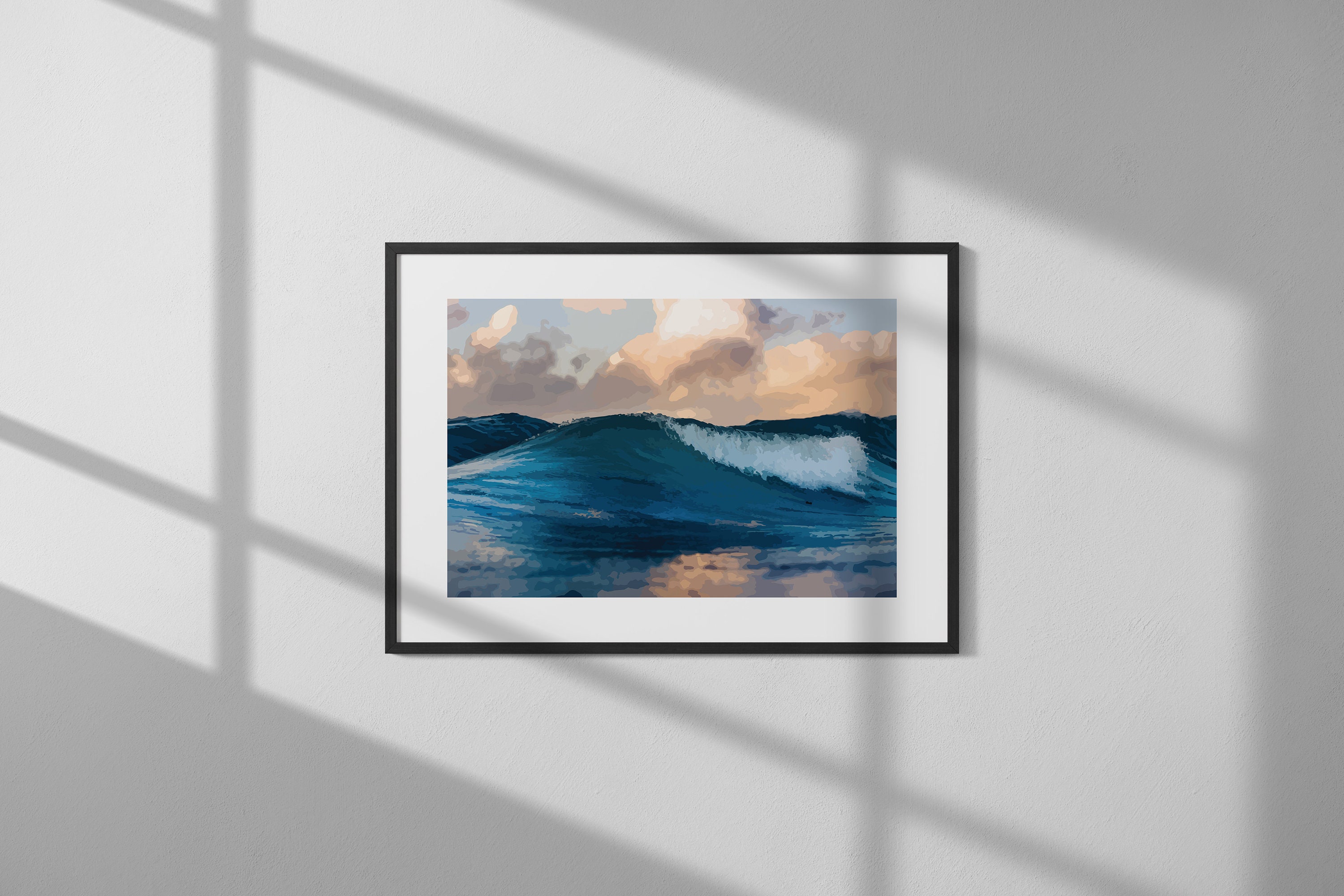 Pacific Ocean Waves Art Print Art Prints Modern Wall Art - Etsy