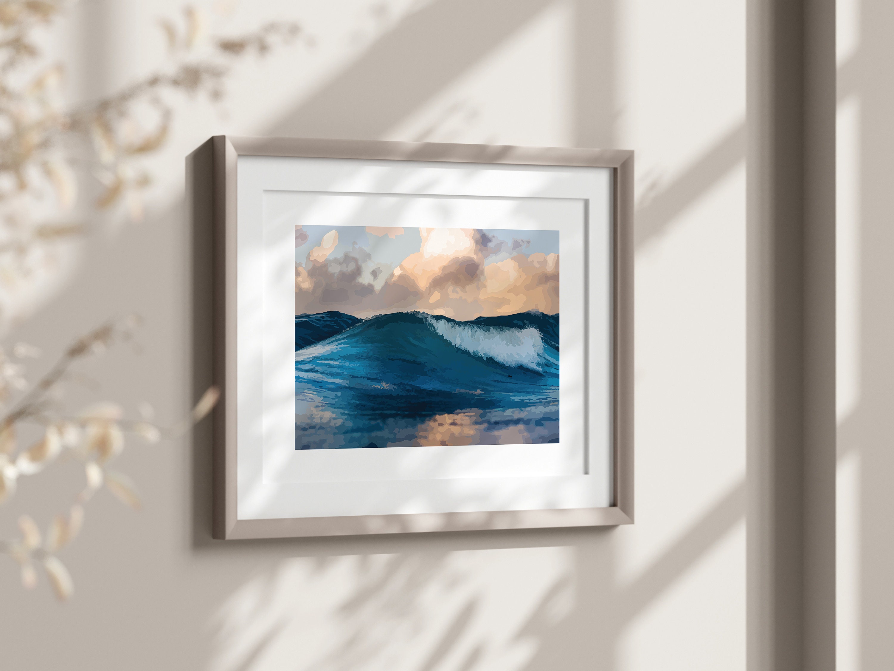 Pacific Ocean Waves Art Print Art Prints Modern Wall Art - Etsy