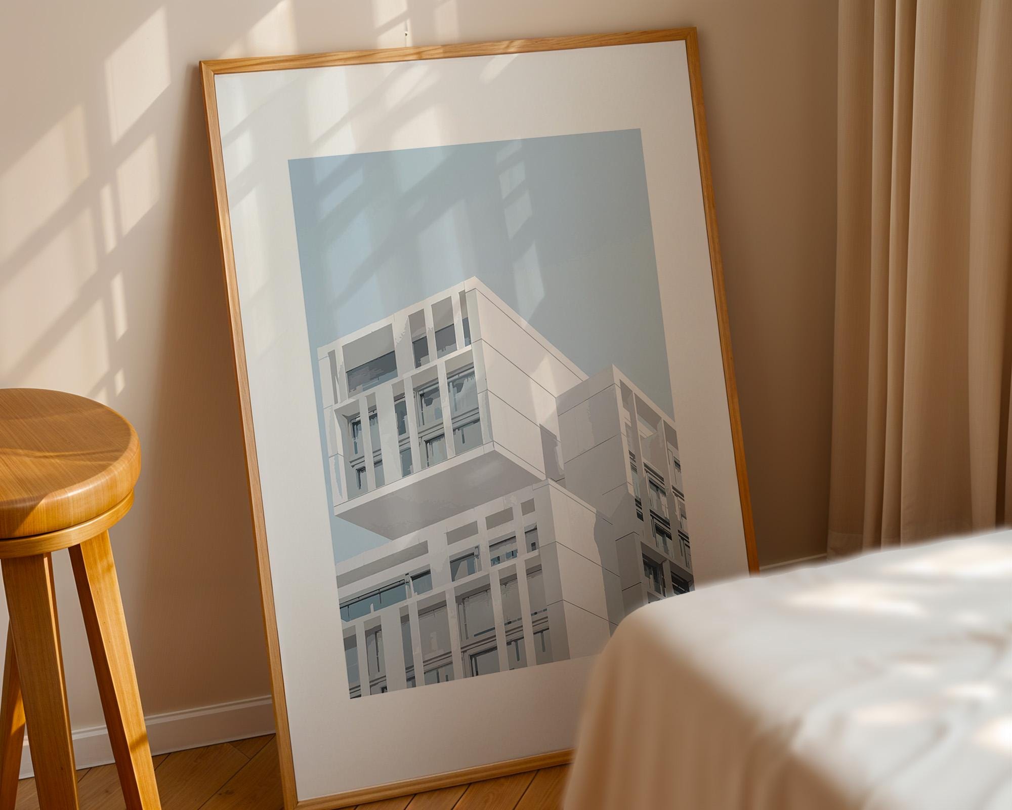 Geometric Building Art Print, Modern Wall Decor (digital Download) - Etsy