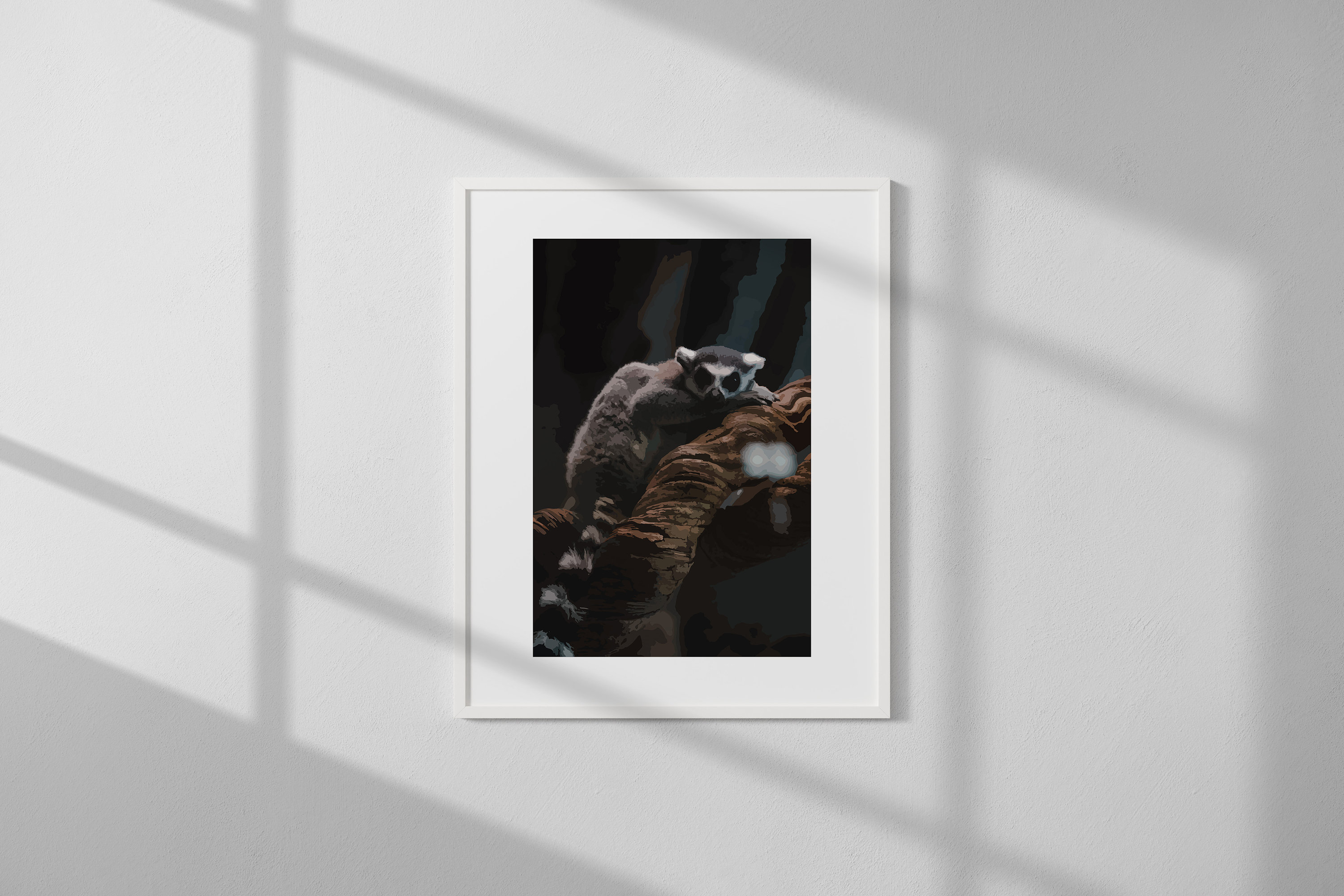 Ring Tail Lemur Laying on a Branch Art Print Art Print Boho - Etsy