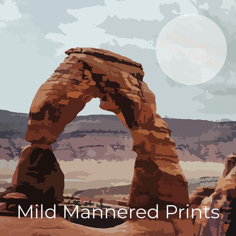 Delicate Arch Art Print: Stormy Skies, Moab National Park (digital ...