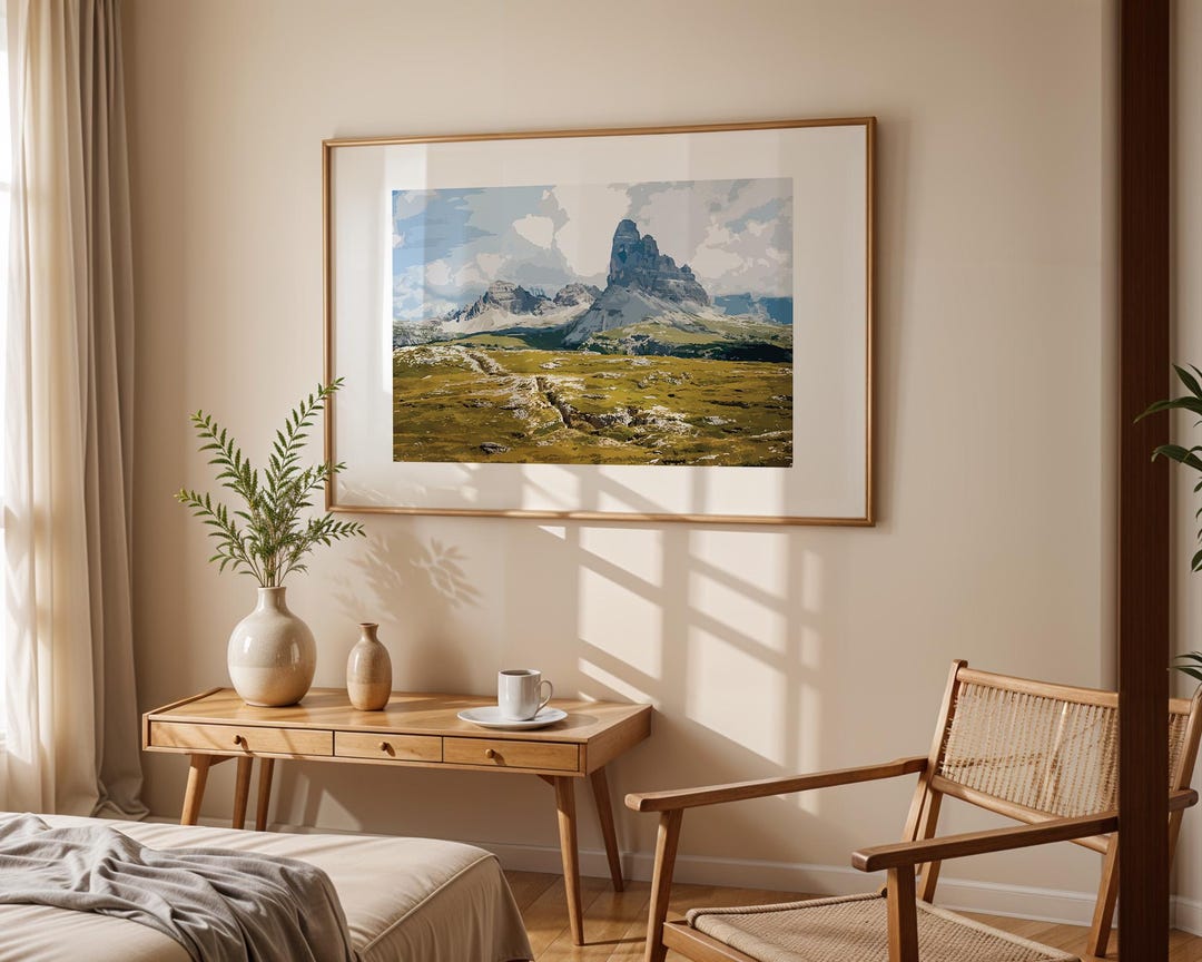 Dolomites Art Print: Monte Piana, Italian Landscape (digital Download ...