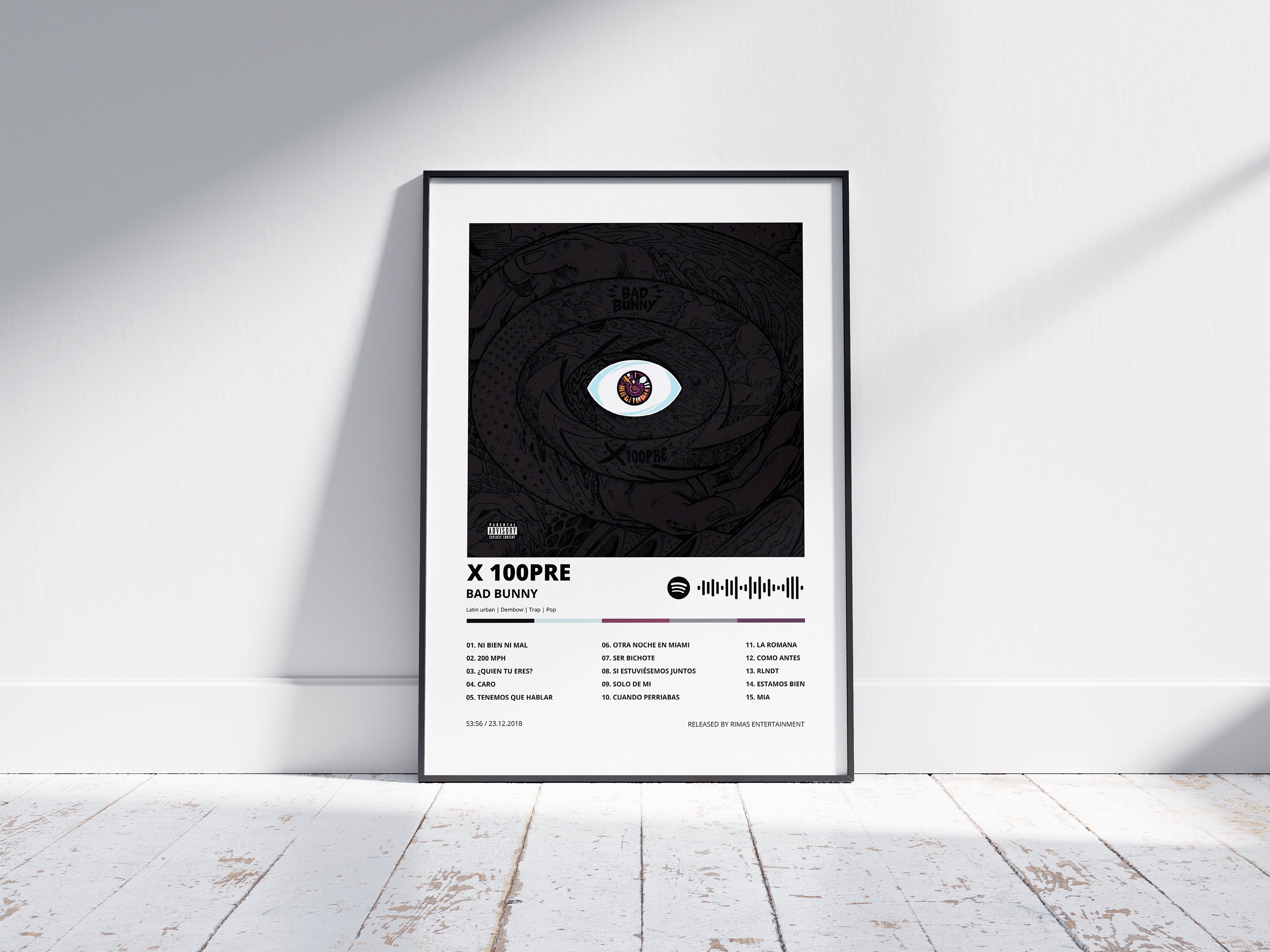 X 100PRE, Bad Bunny, Digital Printable, Poster, Album Cover, Home Decor ...