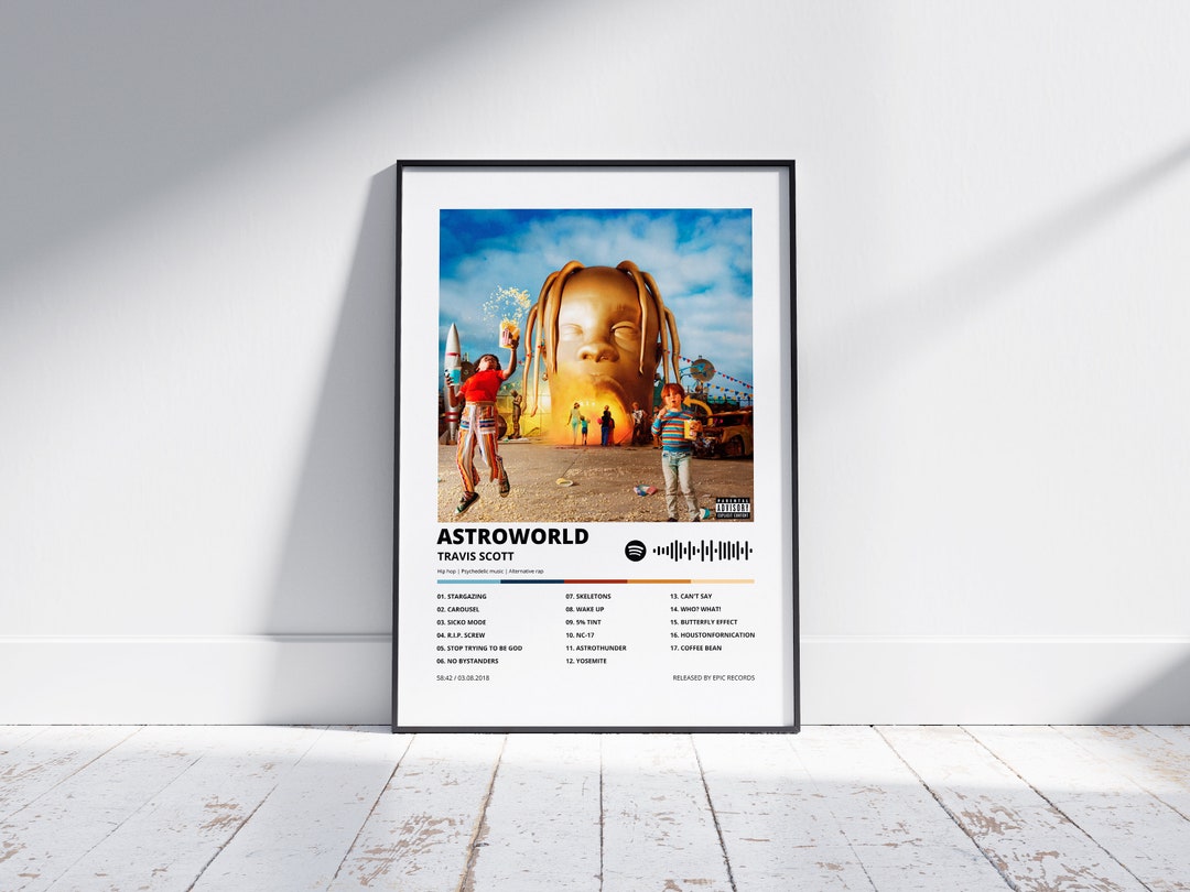 Astroworld, Travis Scott, Digital Printable, Poster, Album Cover, Home ...
