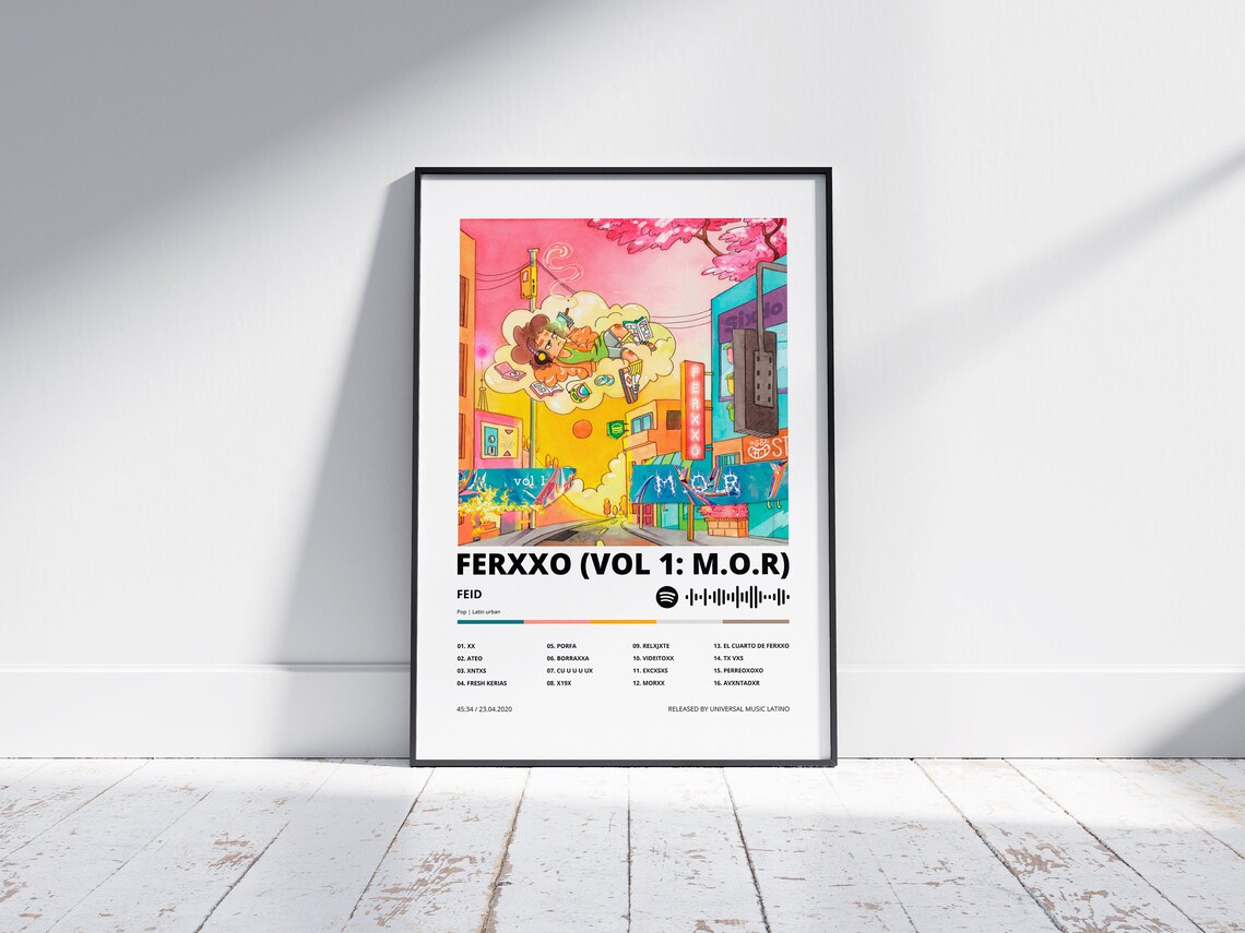 Ferxxo VOL 1:M.O.R, Feid, Digital Printable, Poster, Album Cover, Home ...