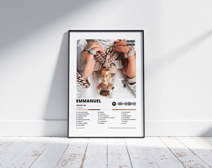 EMMANUEL, Anuel AA, Digital Printable, Poster, Album Cover, Home ...