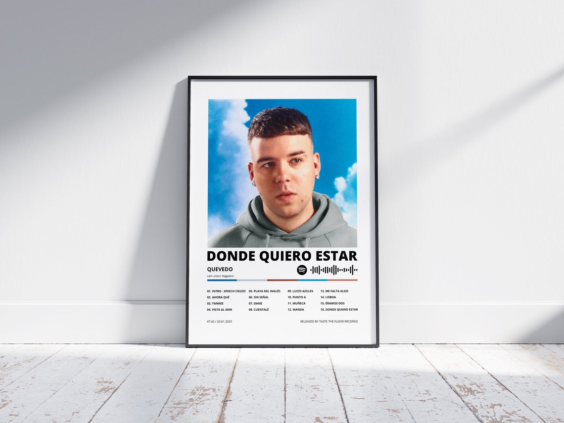 Donde quiero estar, Quevedo, Imprimible digital, Poster, Portada de ...