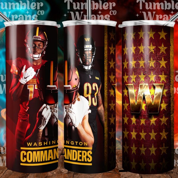 Washington Commanders Tumbler Wrap Png - Etsy