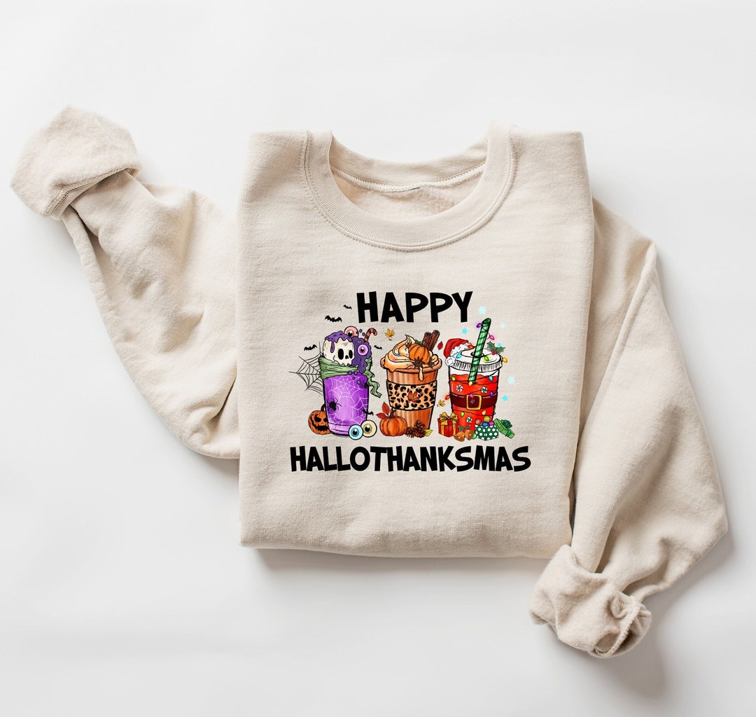 Happy Hallothanksmas Sweater, Hallothanksmas Crewneck, Christmas ...