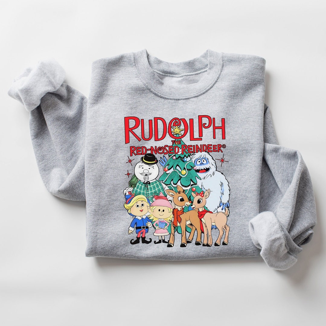 Rudolph the Red Nosed Reindeer Christmas Sweatshirt, Rudolph Xmas Shirt ...