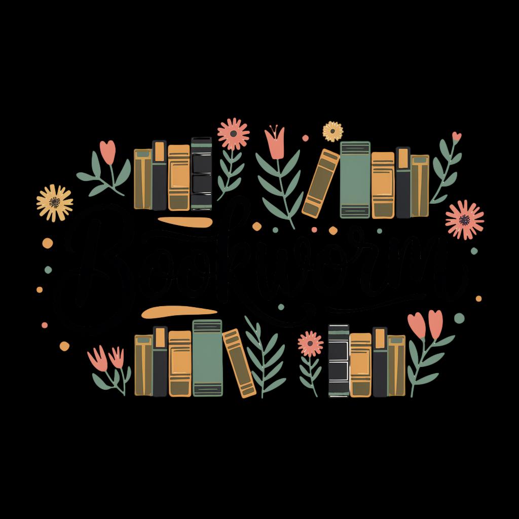 Bookworm Digital Print, Book Lovers Art, Reading Decor, Book Nook Wall ...