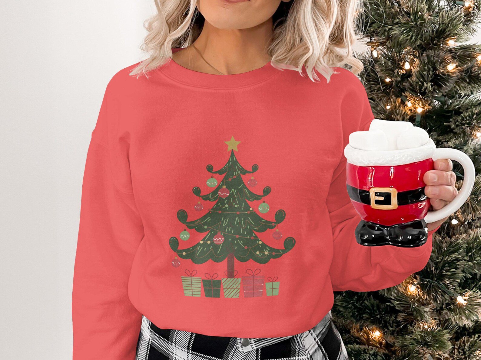 Christmas Tree Digital Download, Holiday Wall Art, Festive Printable ...