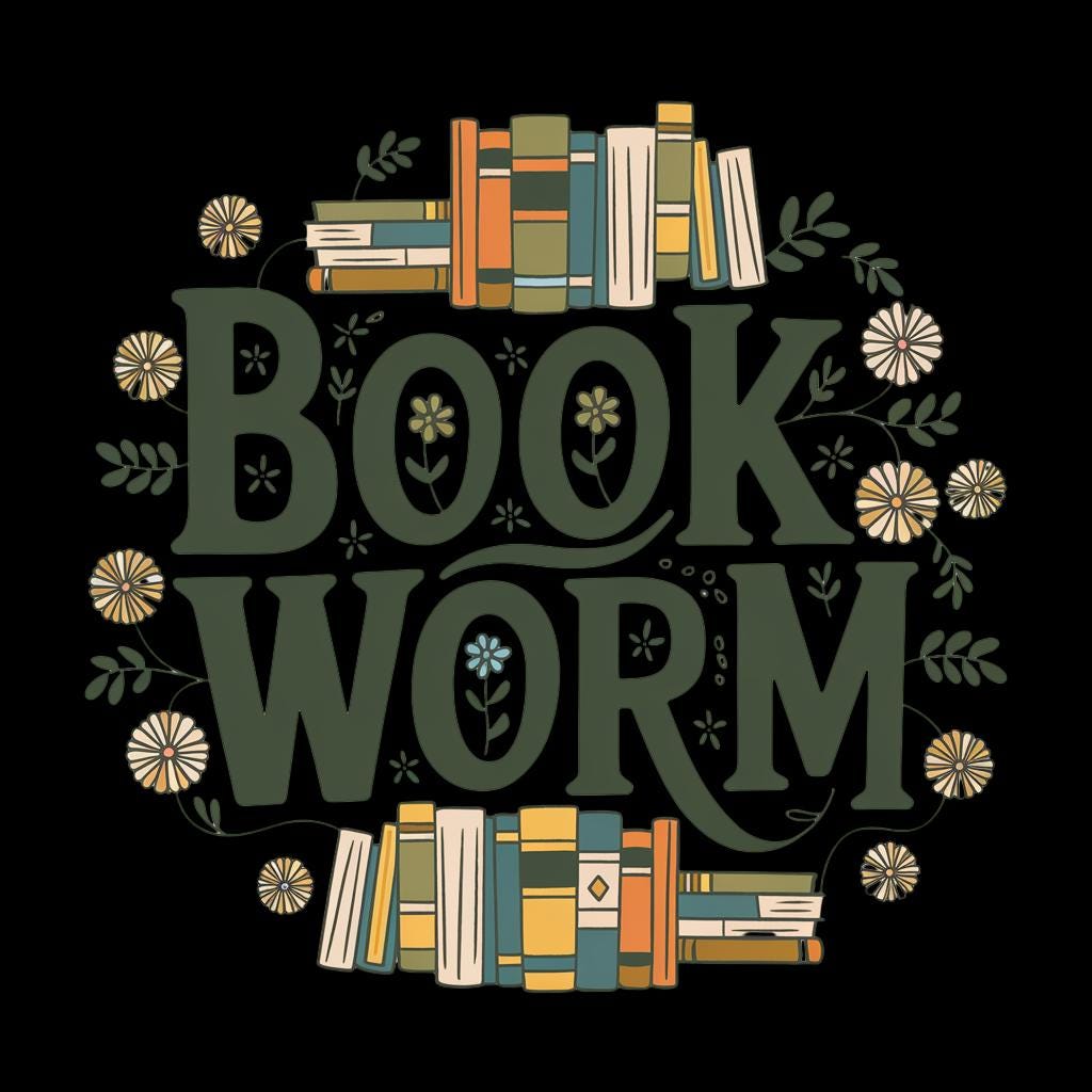 Bookworm Digital Print, Book Lover Art, Reading Quote Decor, Library ...