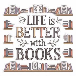 Printable Book Lover Art, Library Decor, Instant Download, Reading ...