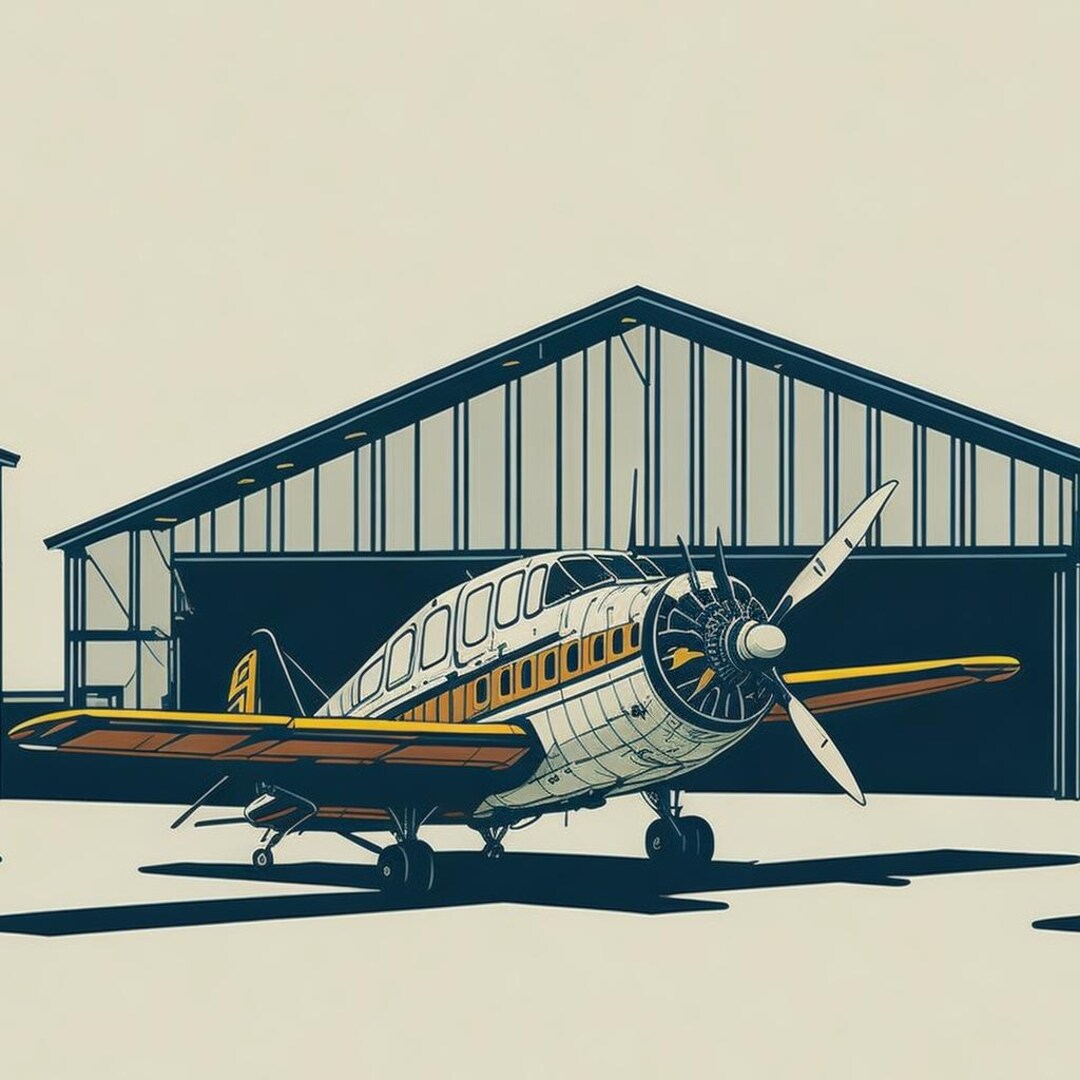 Vintage Airplane Digital Art, Retro Aircraft Illustration, Printable ...