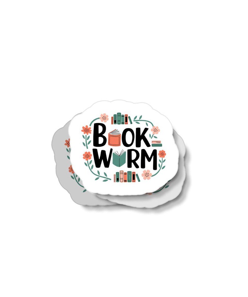 Bookworm Digital Download, Floral Bookworm Wall Art, Cute Printable ...