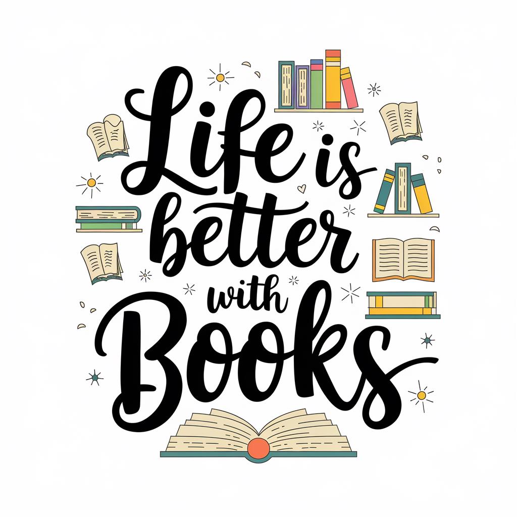 Life is Better With Books Digital Art, Printable Book Lover Wall Art ...