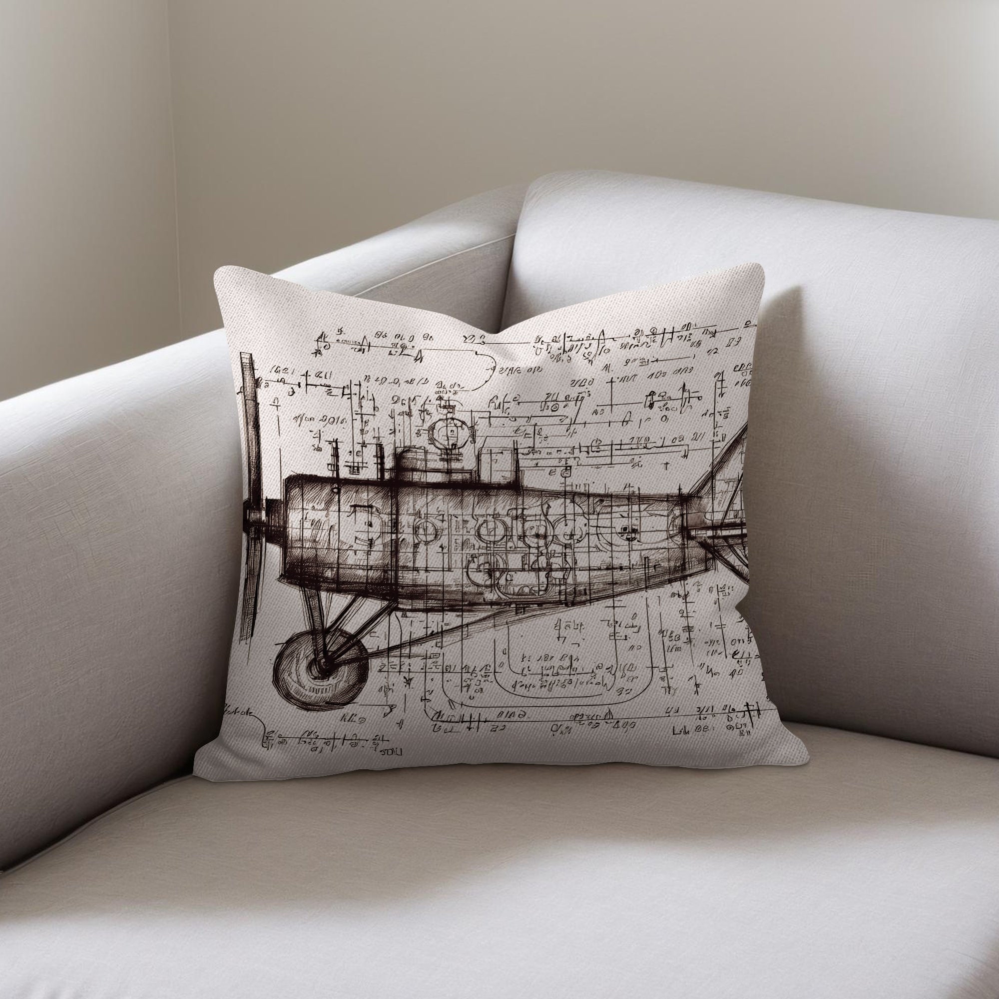 Vintage Airplane Blueprint Wall Art, Aviation Poster Printable ...