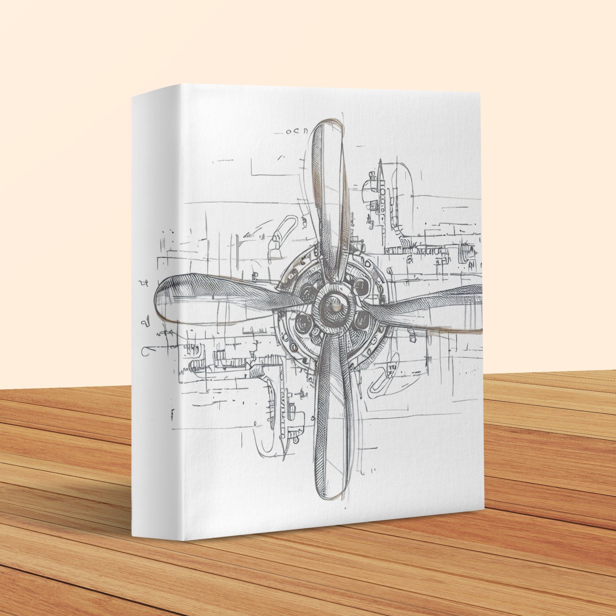 Vintage Airplane Propeller Blueprint, Aviation Art Print, Antique ...