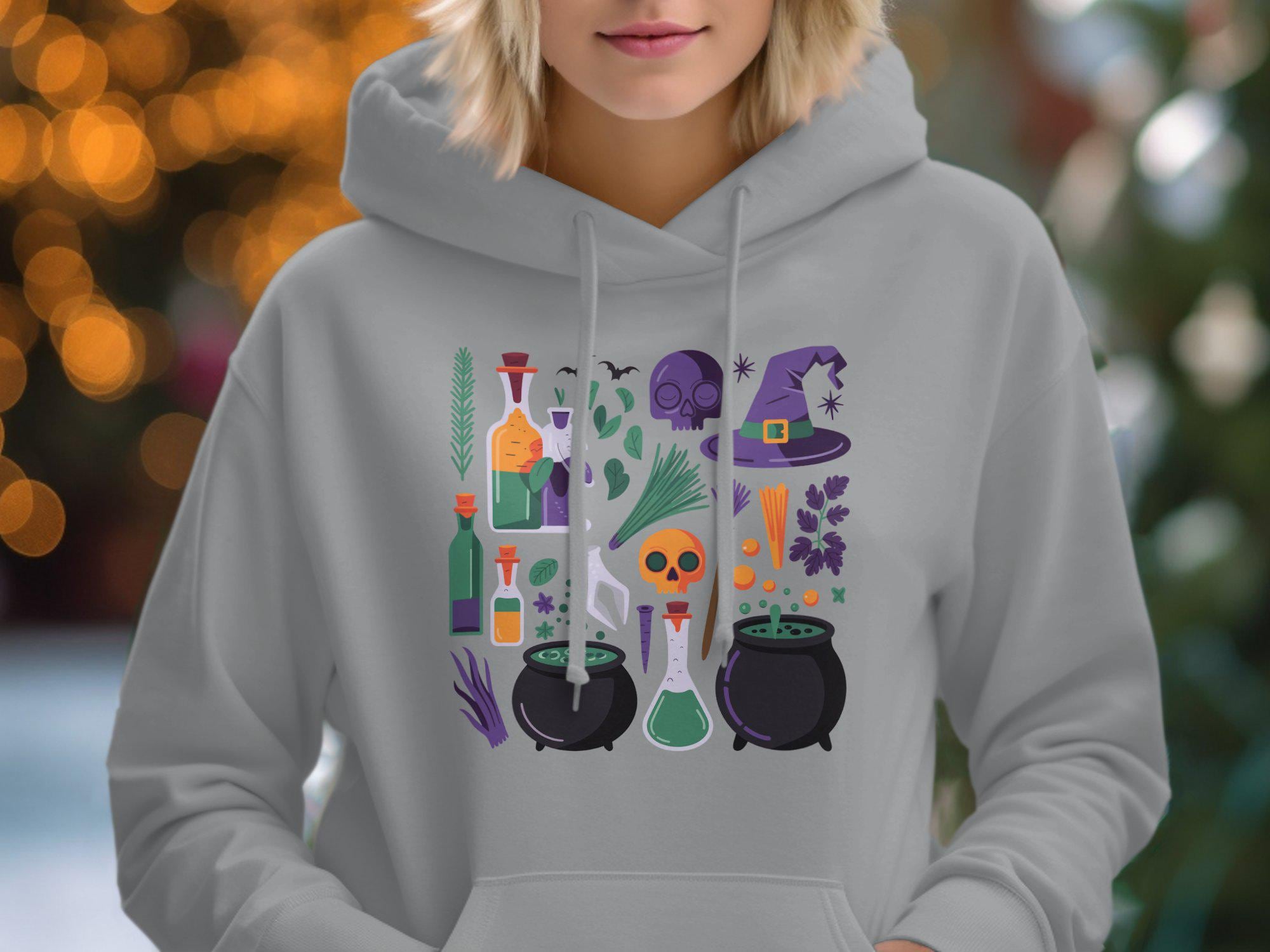 Halloween Potion Clipart, Spooky Skull Graphics, Witchcraft Digital ...