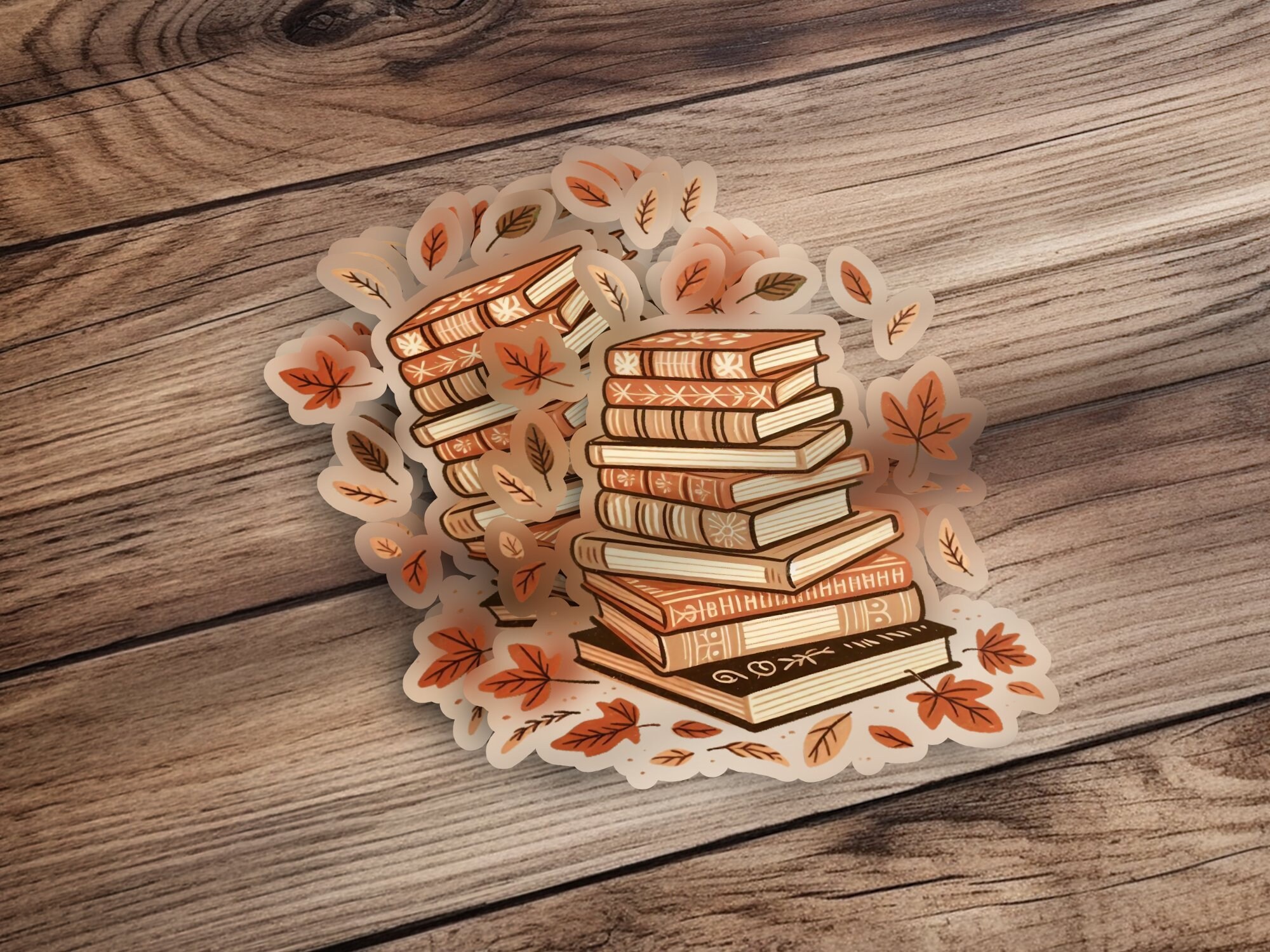 Autumn Book Stack Art Print, Cozy Fall Decor, Digital Wall Art, Vintage ...