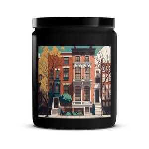 Vintage City Brownstone Digital Print Wall Art, Urban Architecture ...