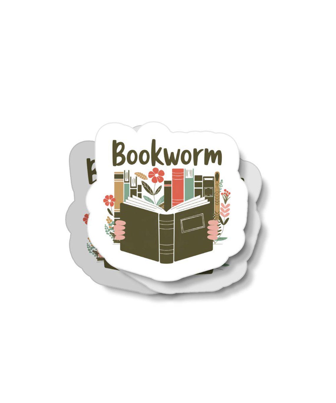 Bookworm Digital Art Print, Book Lover Wall Decor, Reading Enthusiast ...