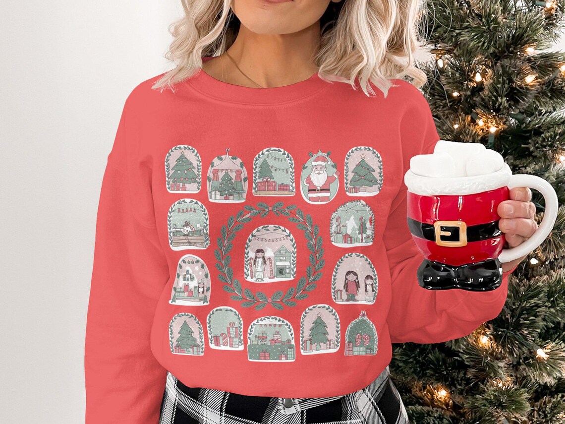 Christmas Clipart Bundle, Cute Christmas Illustrations, Hand-drawn ...